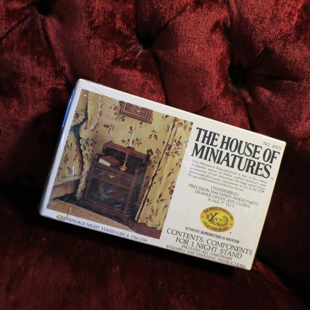 Vintage House of Miniatures Furniture Kit Chippendale Night Stand ...