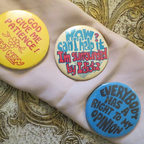 Sarcastic Buttons - Etsy