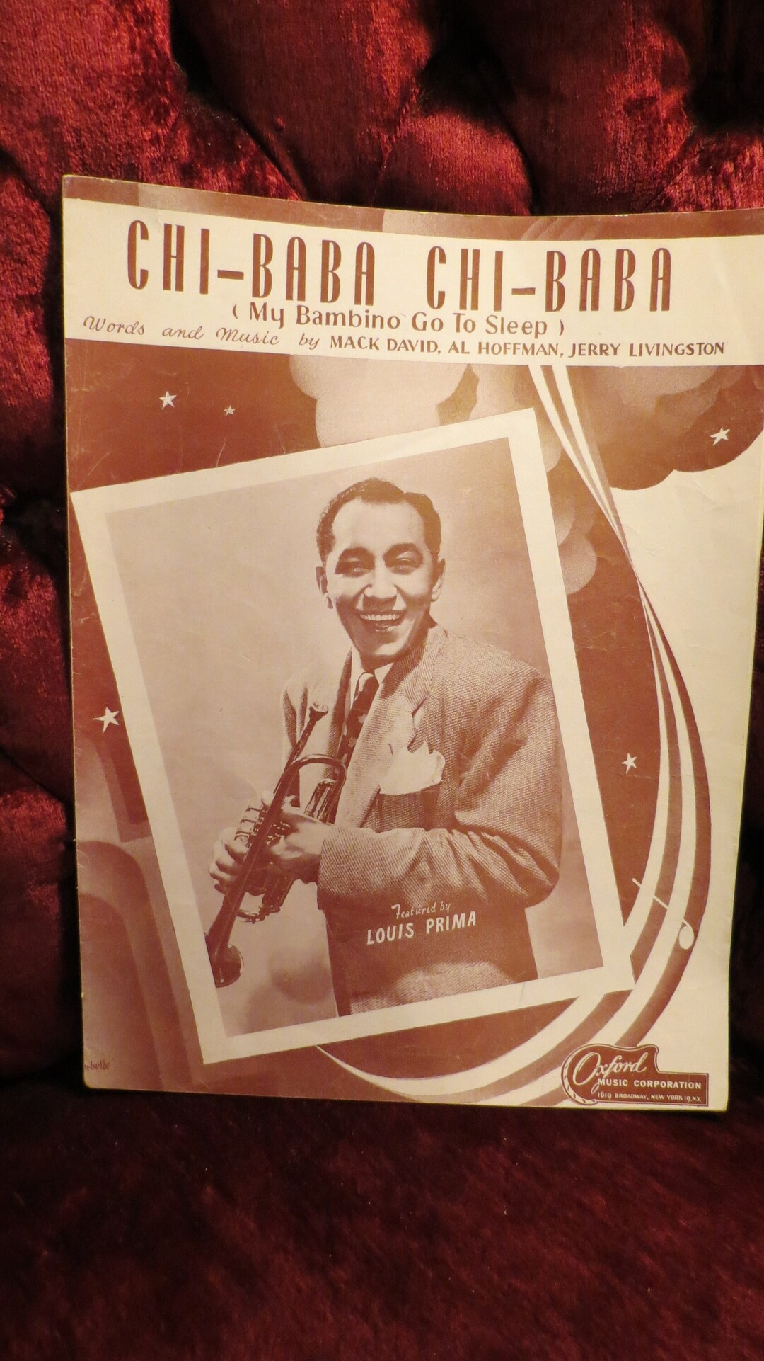 Vintage Sheet Music Chi-baba Chi-baba my Bambino Go to Sleep C1946 - Etsy