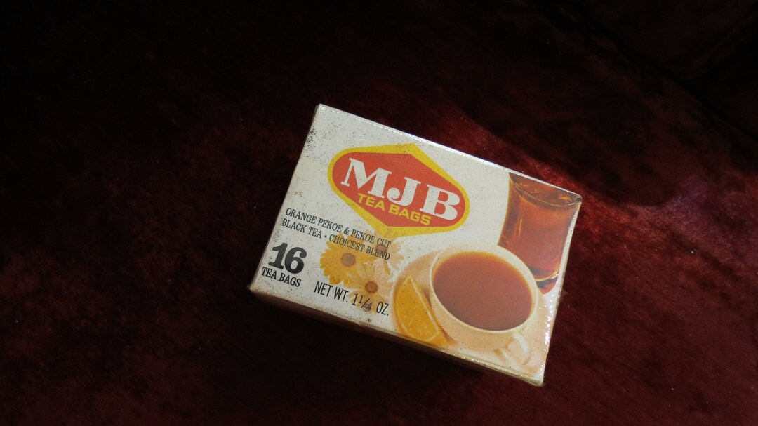 Vintage NOS MJB Tea Bags Box Orange Pekoe Black Tea NIP Circa 1970s - Etsy