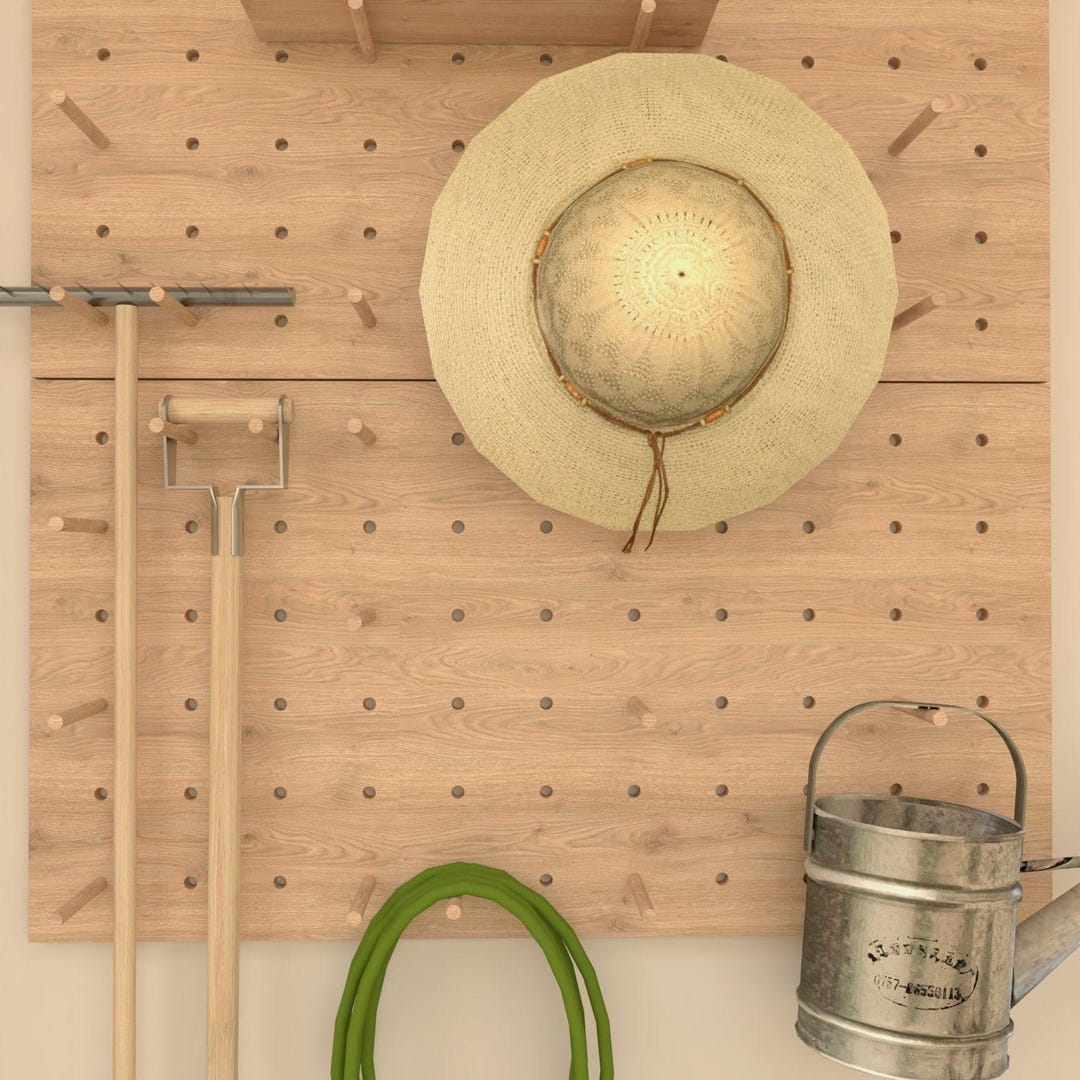 Garden Tools Organize, Pegboard Rack, Gardening Shelves, Pegboard Shelf ...