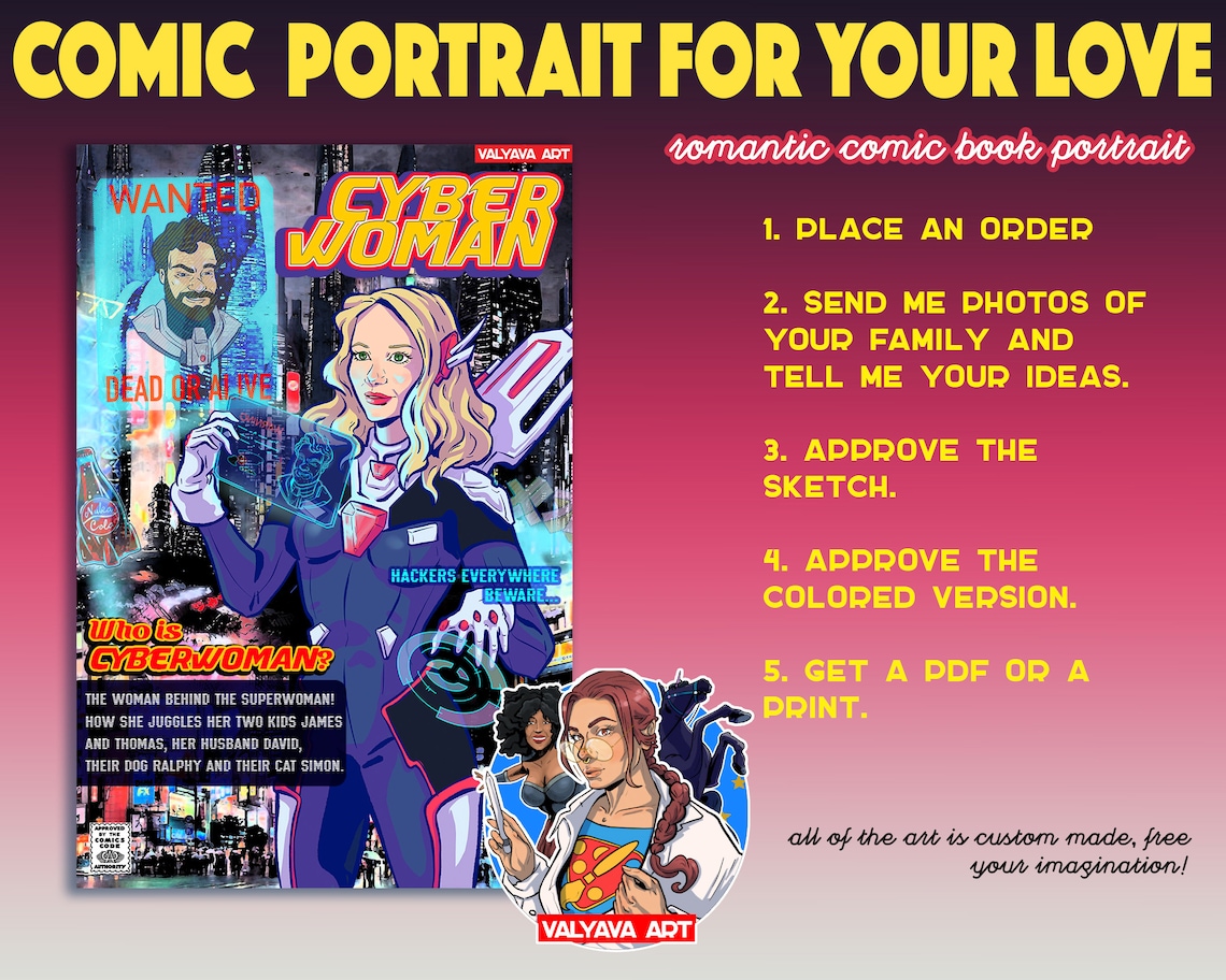 Custom Comic Book Cover for Your Superhero. Commission Comic - Etsy