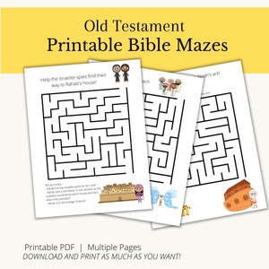Printable Easy Bible Maze Puzzle Book: Old Testament - Etsy