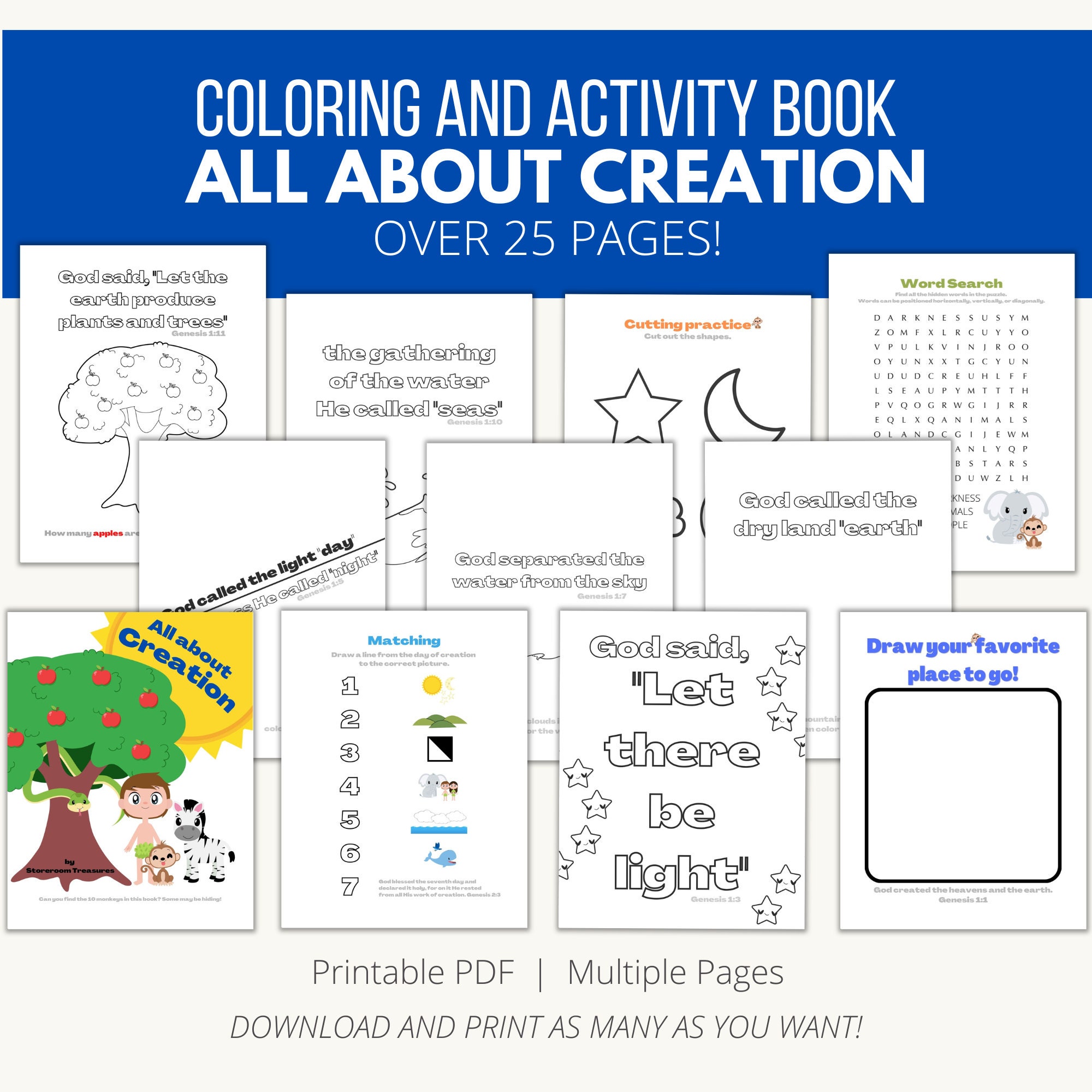 Printable Bible Study & Activity Book Bundle Story of - Etsy