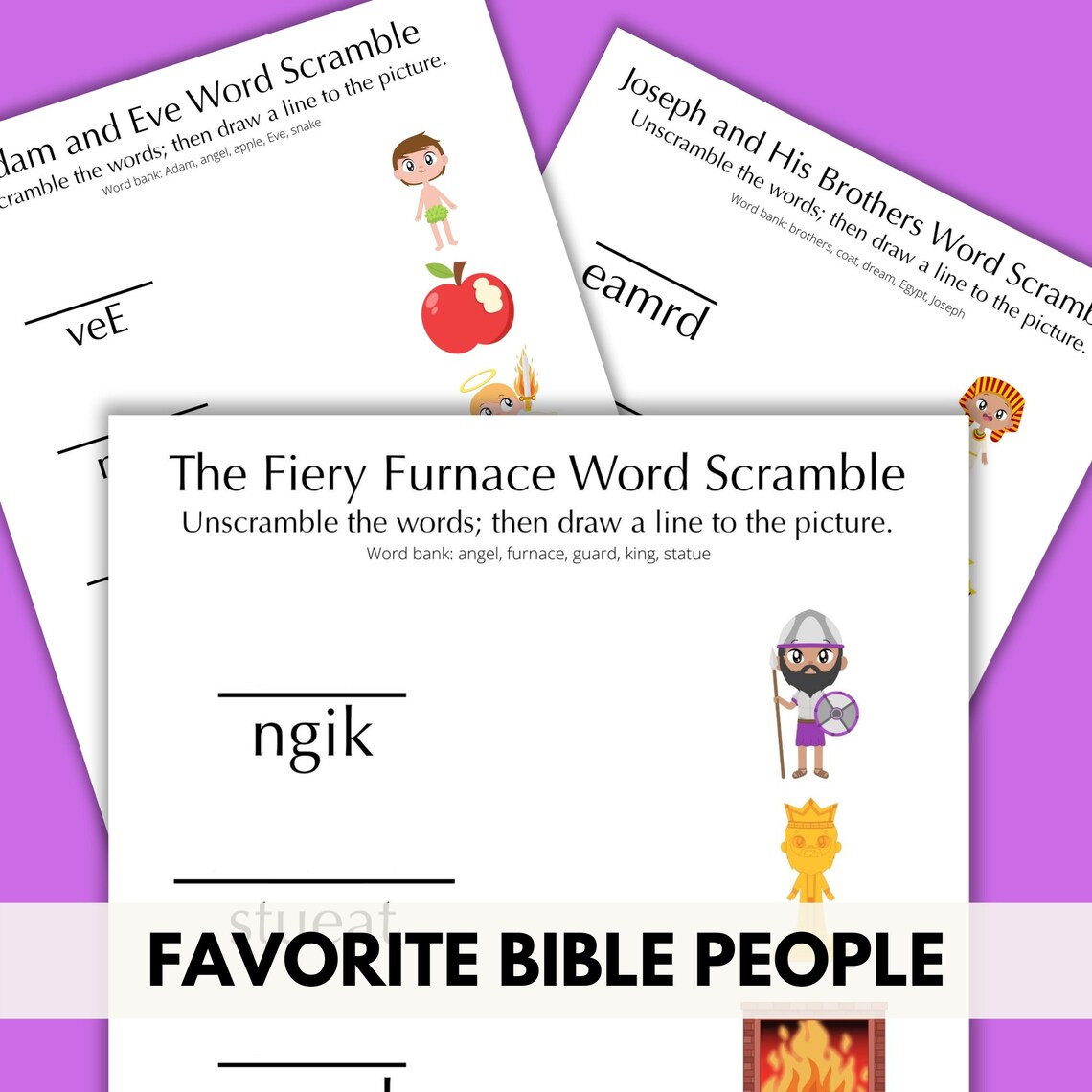Printable Bible Word Scramble Puzzle Book: Old Testament - Etsy