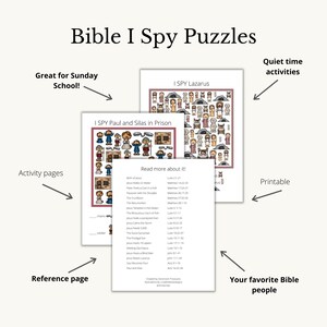 Printable I Spy Seek and Find Bible Puzzle Book: New Testament - Etsy