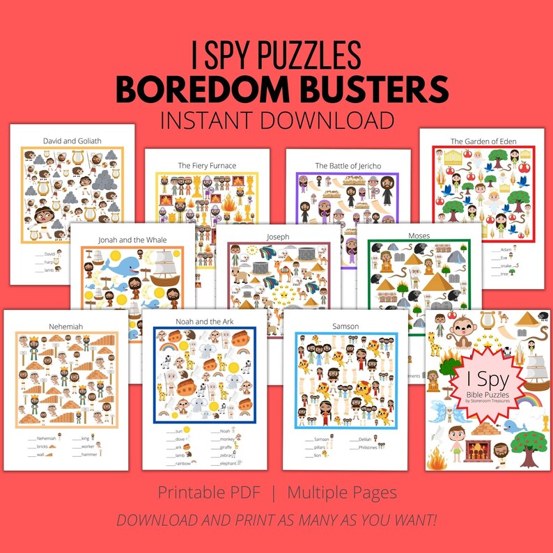 Printable I Spy Seek & Find Puzzle Bundle - Etsy