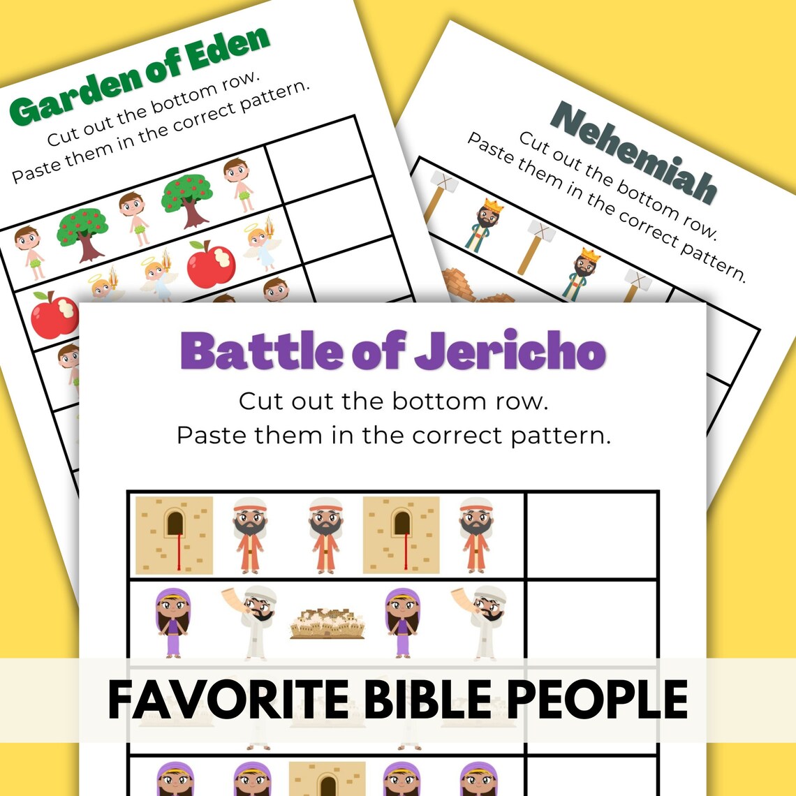 Printable Pattern Puzzles Bible Activity Book Old Testament - Etsy