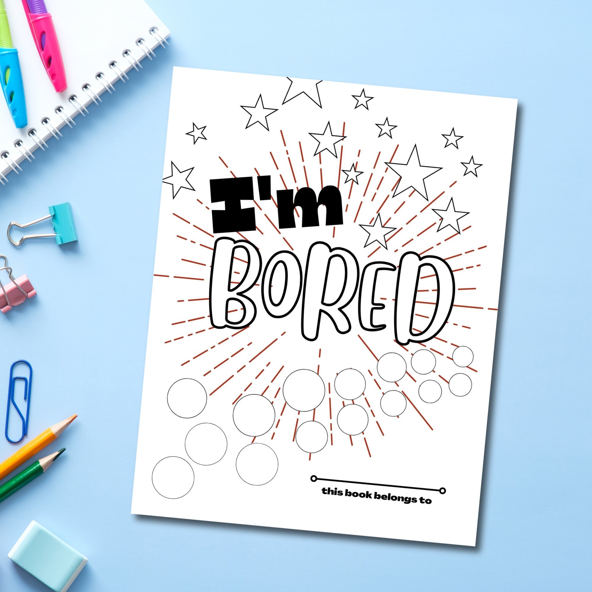 Printable Bible Coloring & Activity Book - I'm Bored Notebook for Boys ...