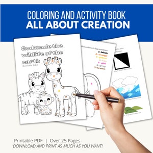 Printable Bible Study & Activity Book Bundle Story of Creation - Etsy