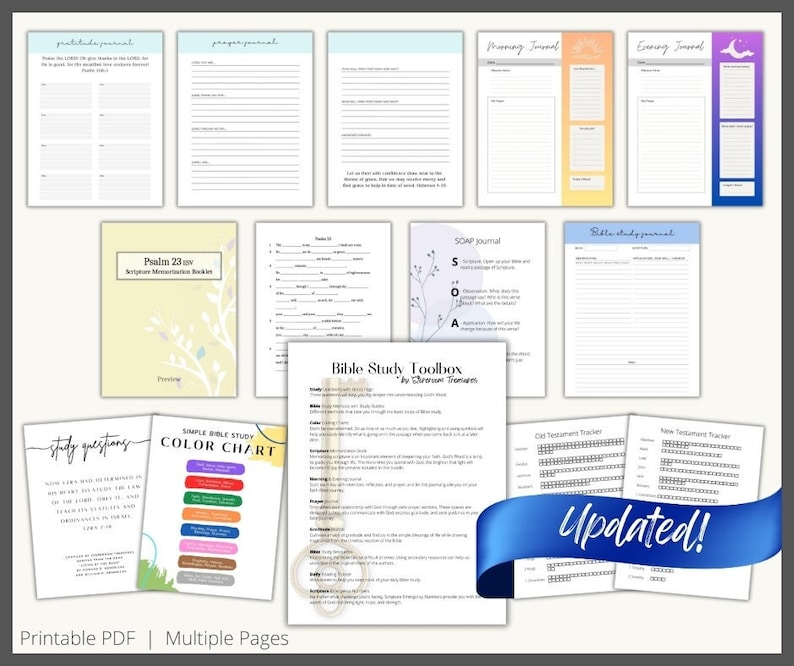 Bible Study Tools Printables - Etsy