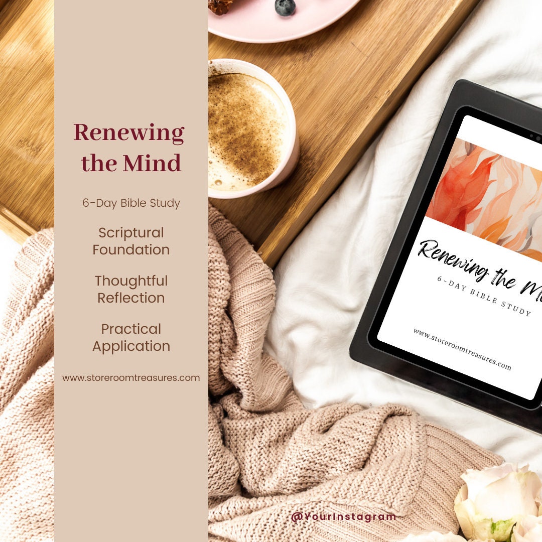 Women's Printable Bible Study: Renewing the Mind & Prayer Cards - Etsy