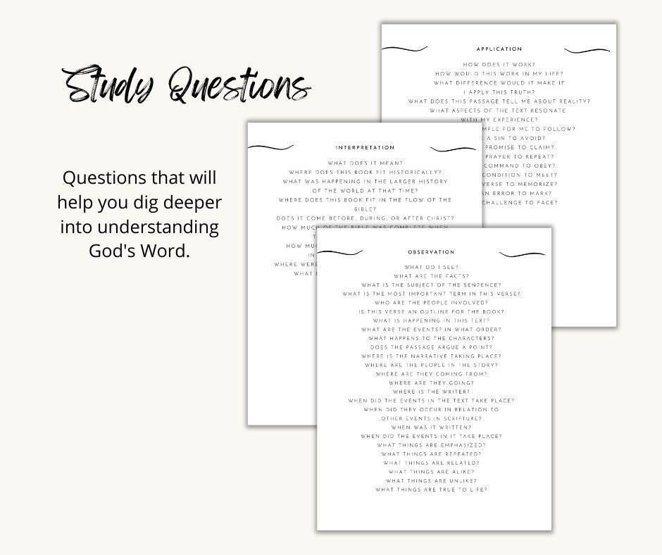 Bible Study Tools Printables - Etsy
