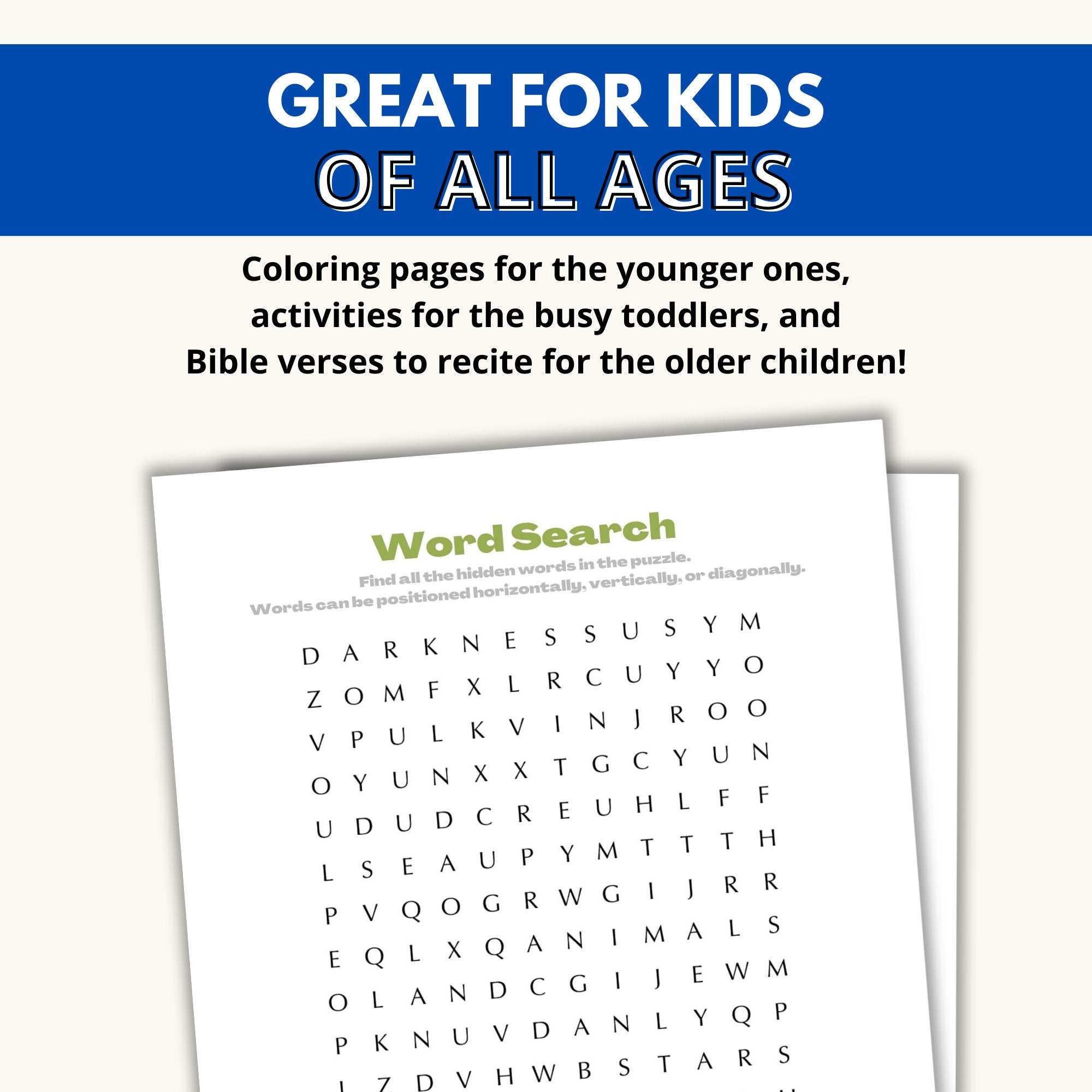 Printable Bible Study Activity Book Bundle Story Of Creation Etsy