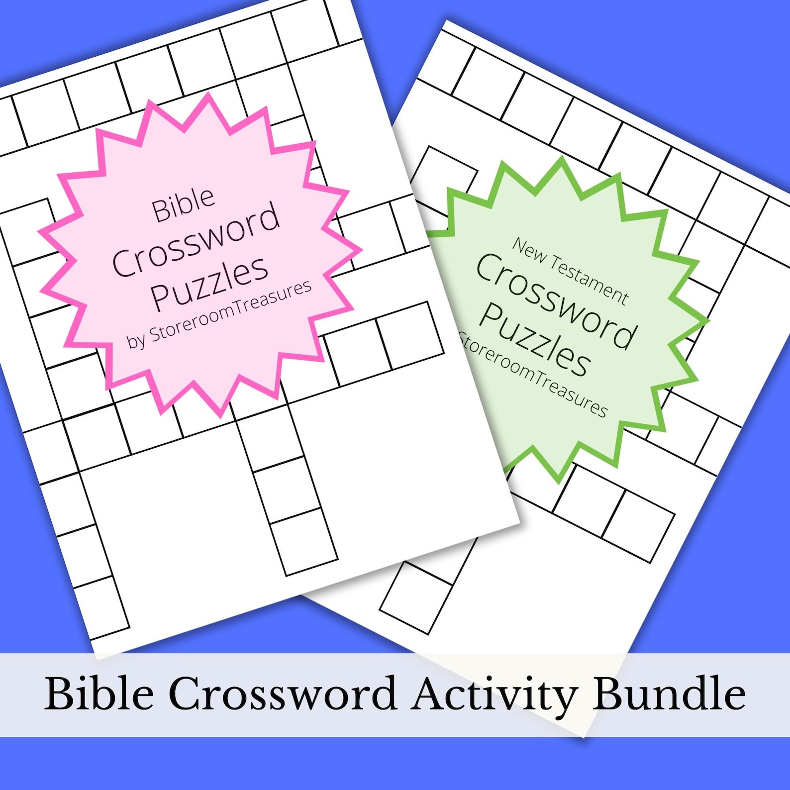 Printable Bible Crossword Kids Activity Book Bundle - Etsy