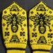 PATTERN - Bee Mittens With Bee Hives for Knitting, Stranded Knit ...