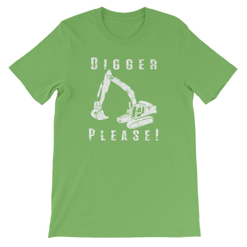 Digger Please Pun Backhoe Bulldozer Earth Movers White | Etsy