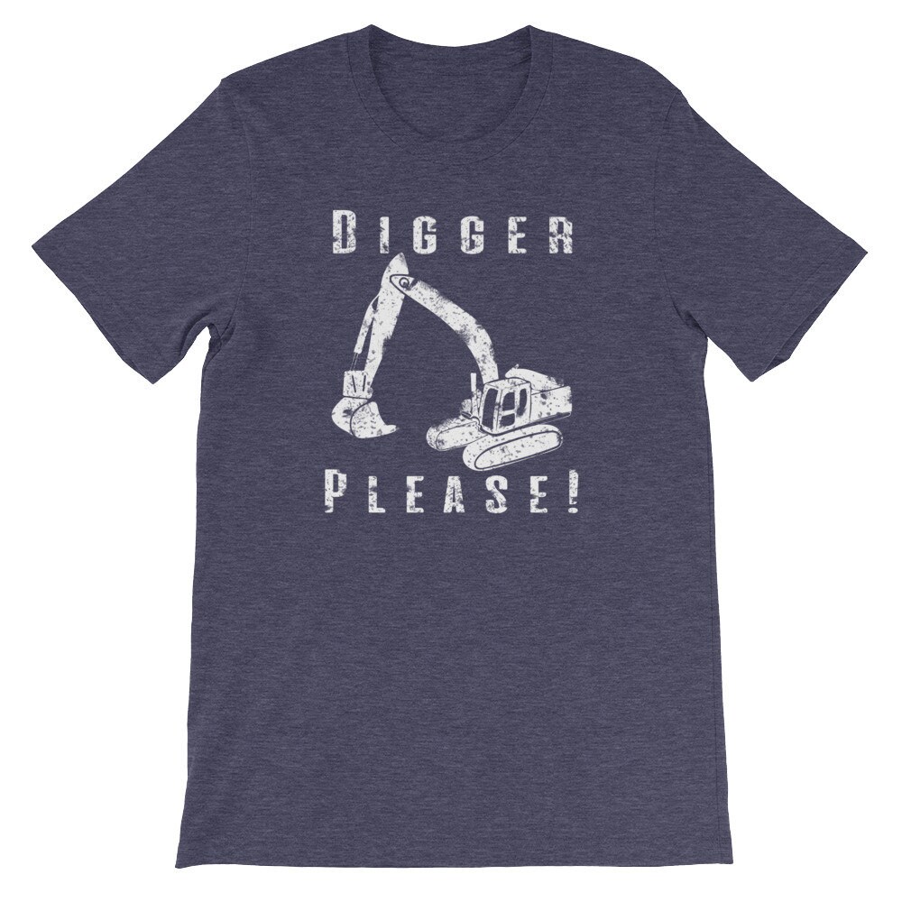 Digger Please Pun Backhoe Bulldozer Earth Movers White - Etsy