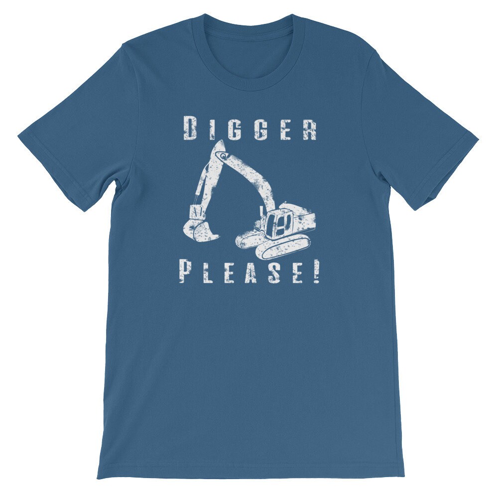Digger Please Pun Backhoe Bulldozer Earth Movers White - Etsy