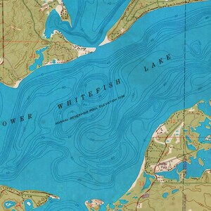 Whitefish Chain of Lakes MN Map - Etsy