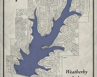 Lake of the Ozarks New and Old Combo Map Classic Gray With Cove Names ...