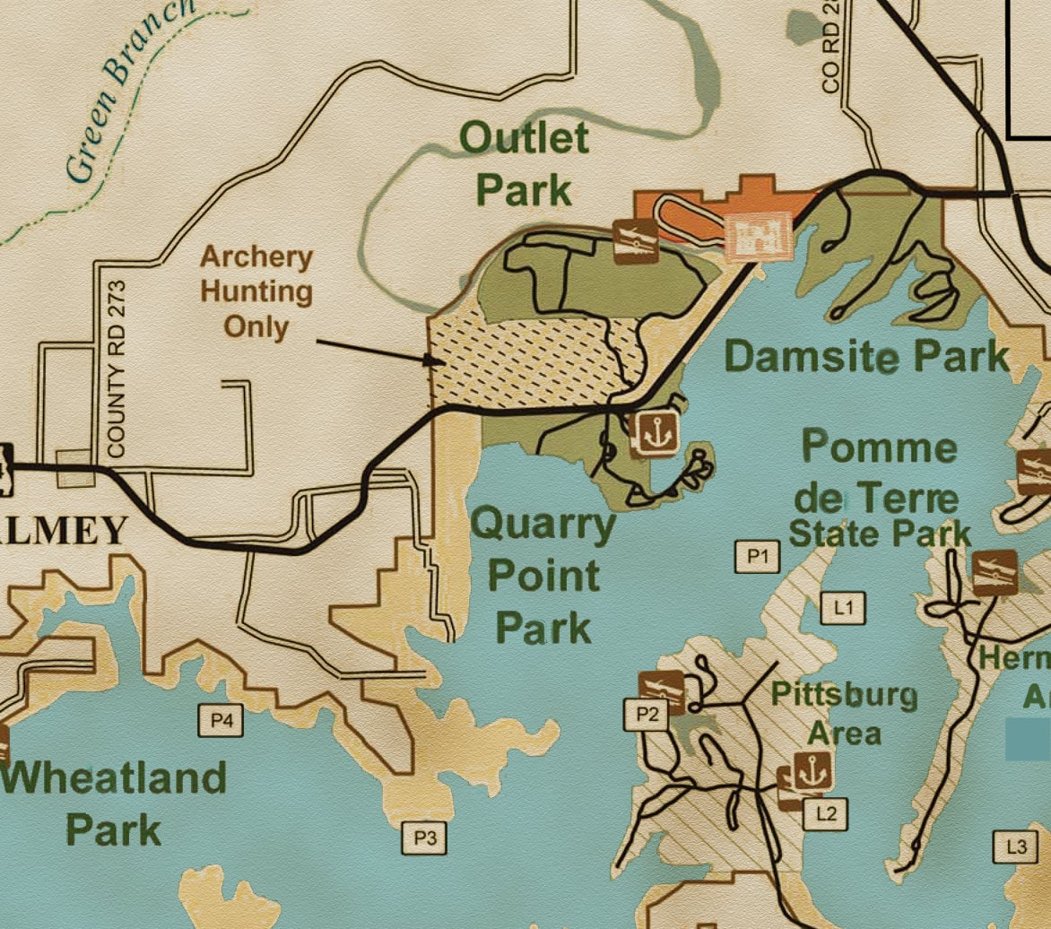 Pomme De Terre Classic Lake Map - Etsy