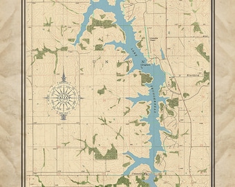 Missouri Map, Original 1877 Grays Atlas, Show Me State, Jefferson City ...