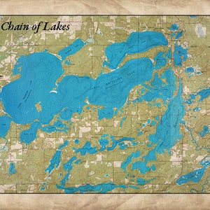 Whitefish Chain of Lakes MN Map - Etsy