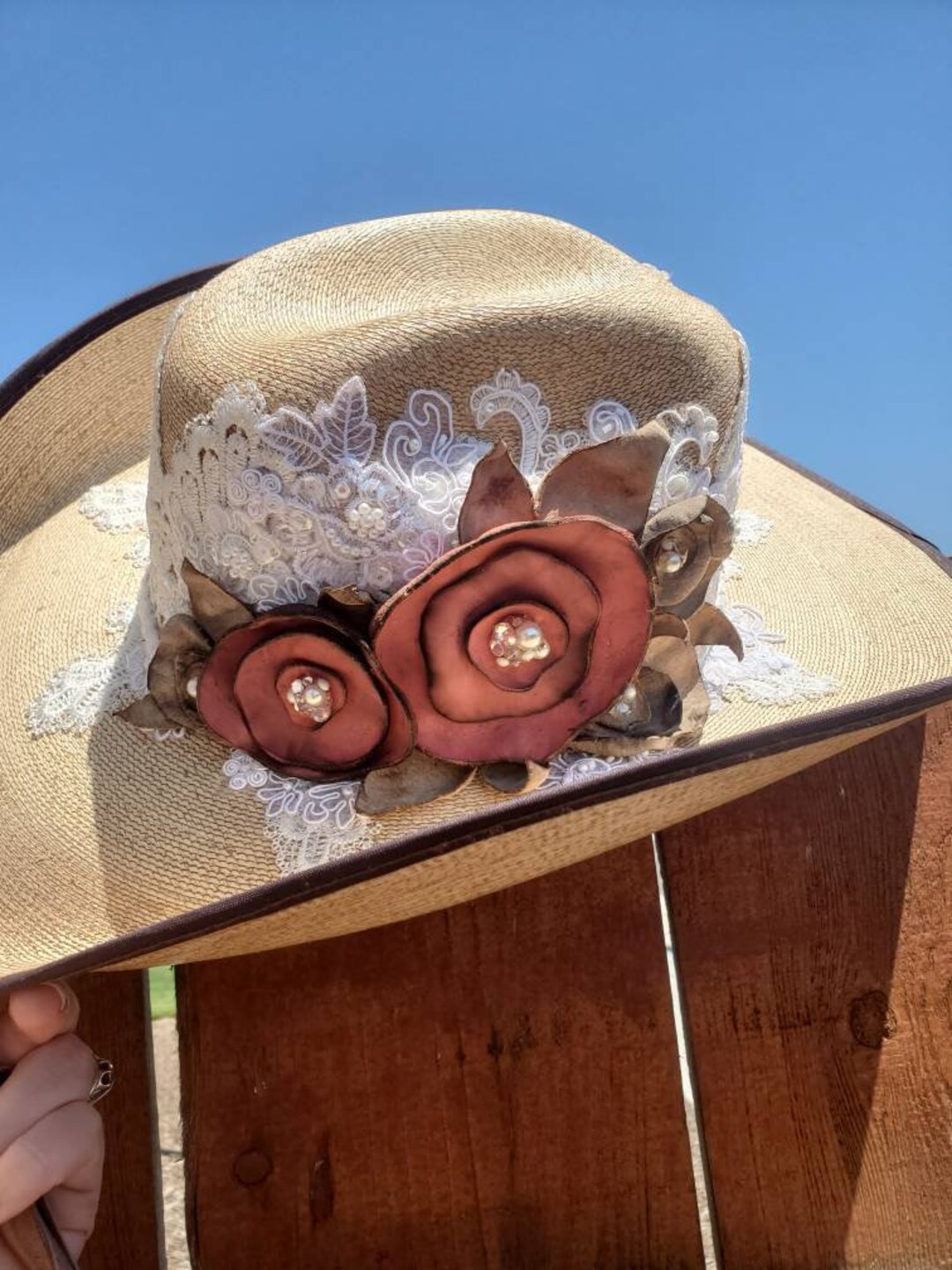 Examples. Decorated Cowboy Hat, Embellished Cowboy Hat, Flowered Hat ...