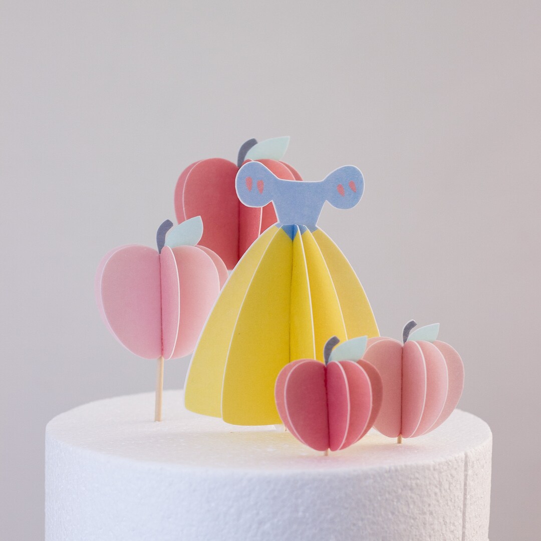 Princess and Apples Cake Topper in Wafer for Cake. Wafer Paper Princess ...