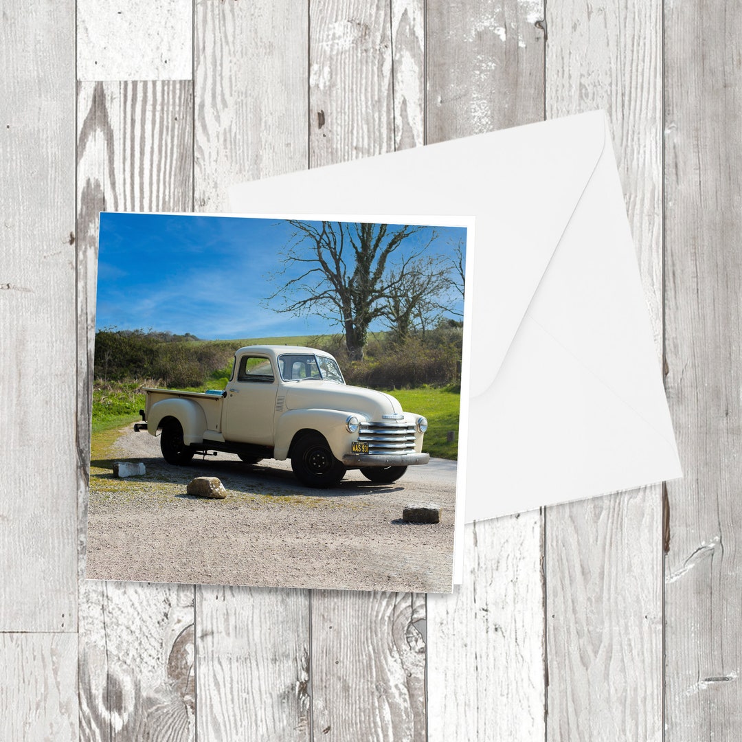 Greetings Card 'chevy Pickup' Photographic Image - Etsy