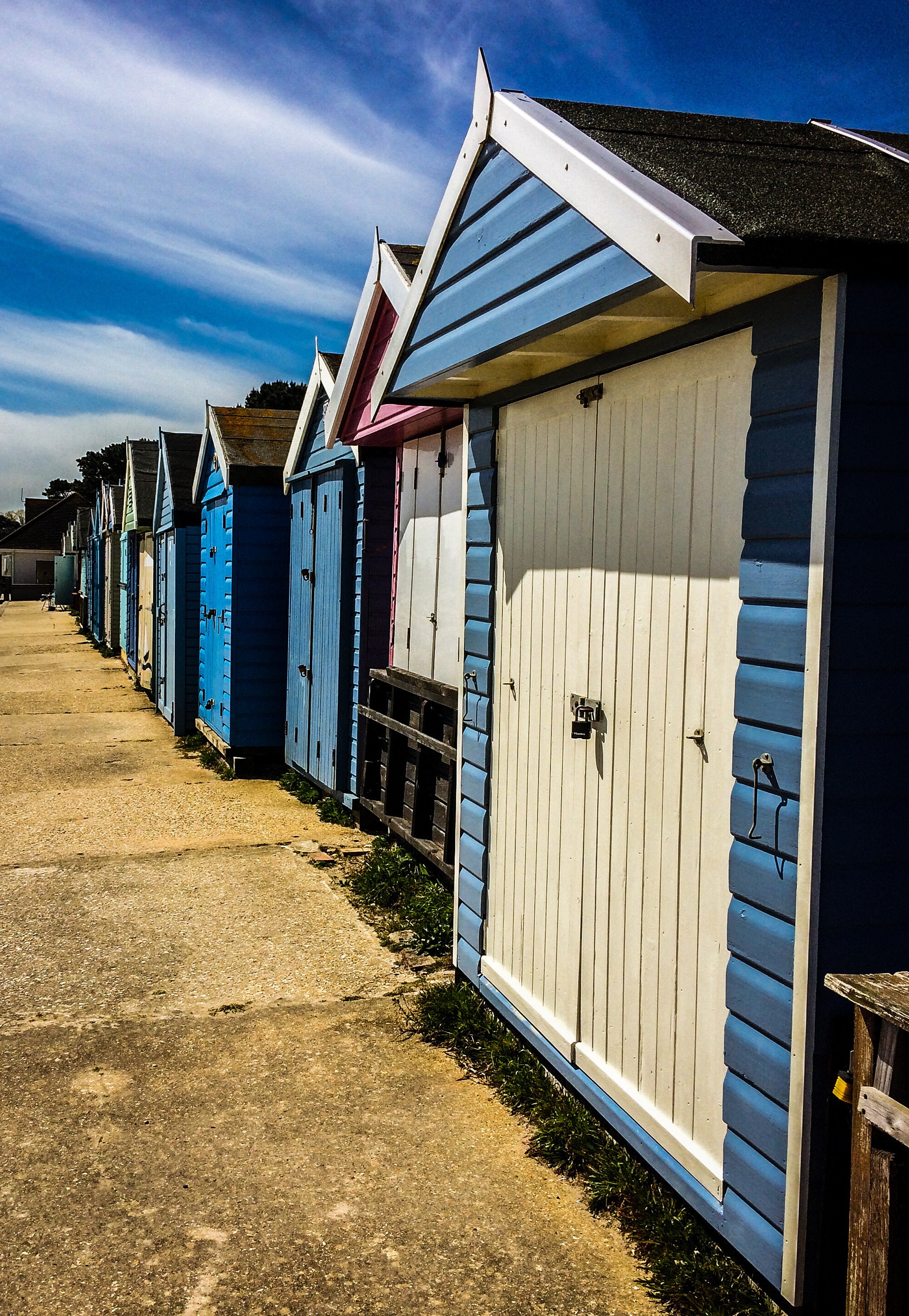 Greetings Card 'beach Huts, Avon Beach' Rectangular Seascape ...