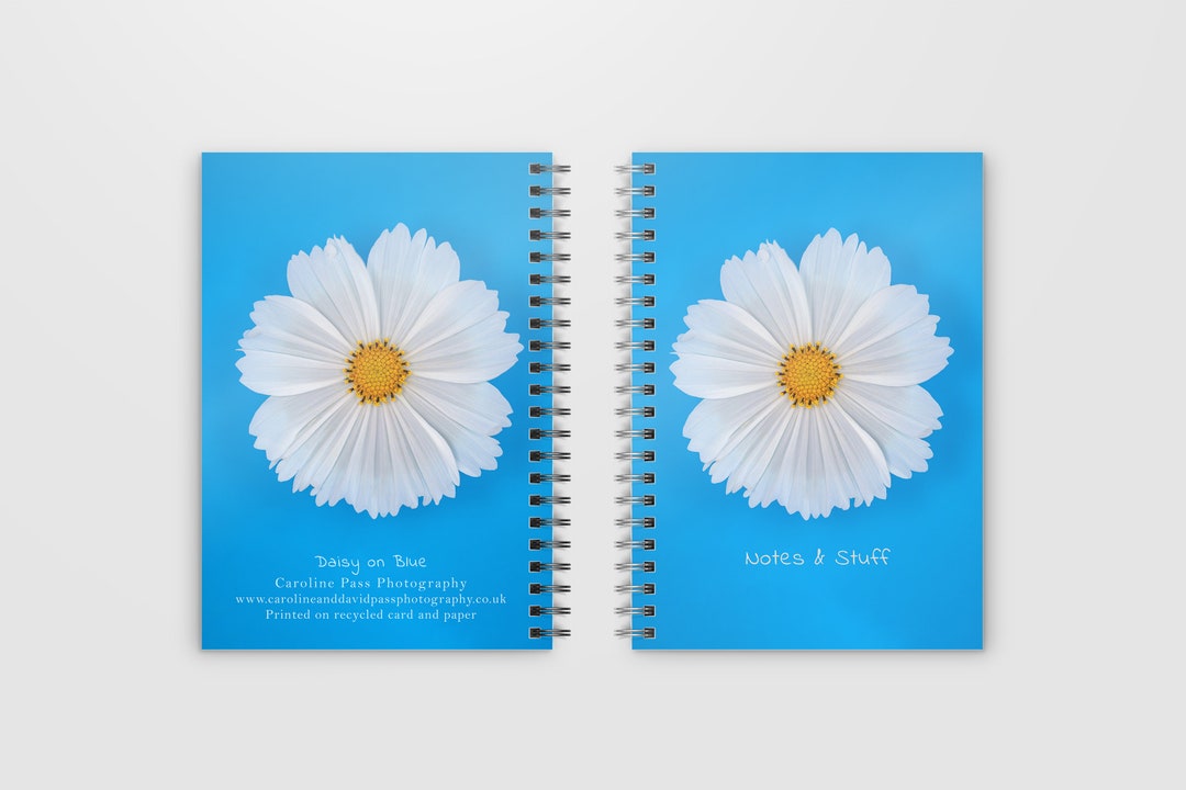 A5 or A6 Spiral Bound Notebook, Journal 'notes & Stuff' Daisy Image - Etsy