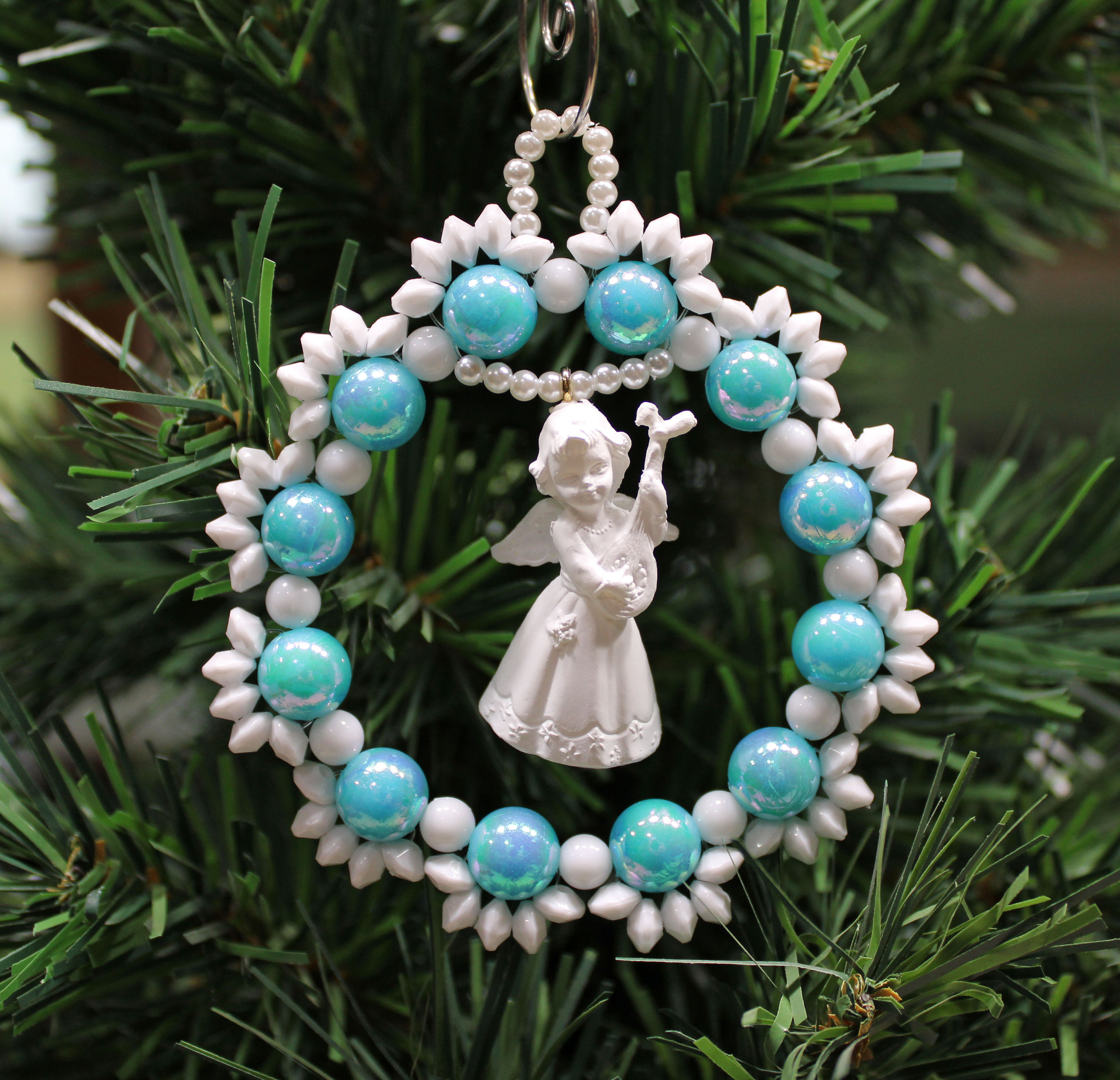 Corona con ángel Acento blanco - Etsy España