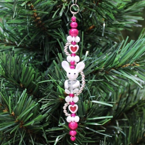 Bunny With Hearts Icicle Ornaments - Etsy