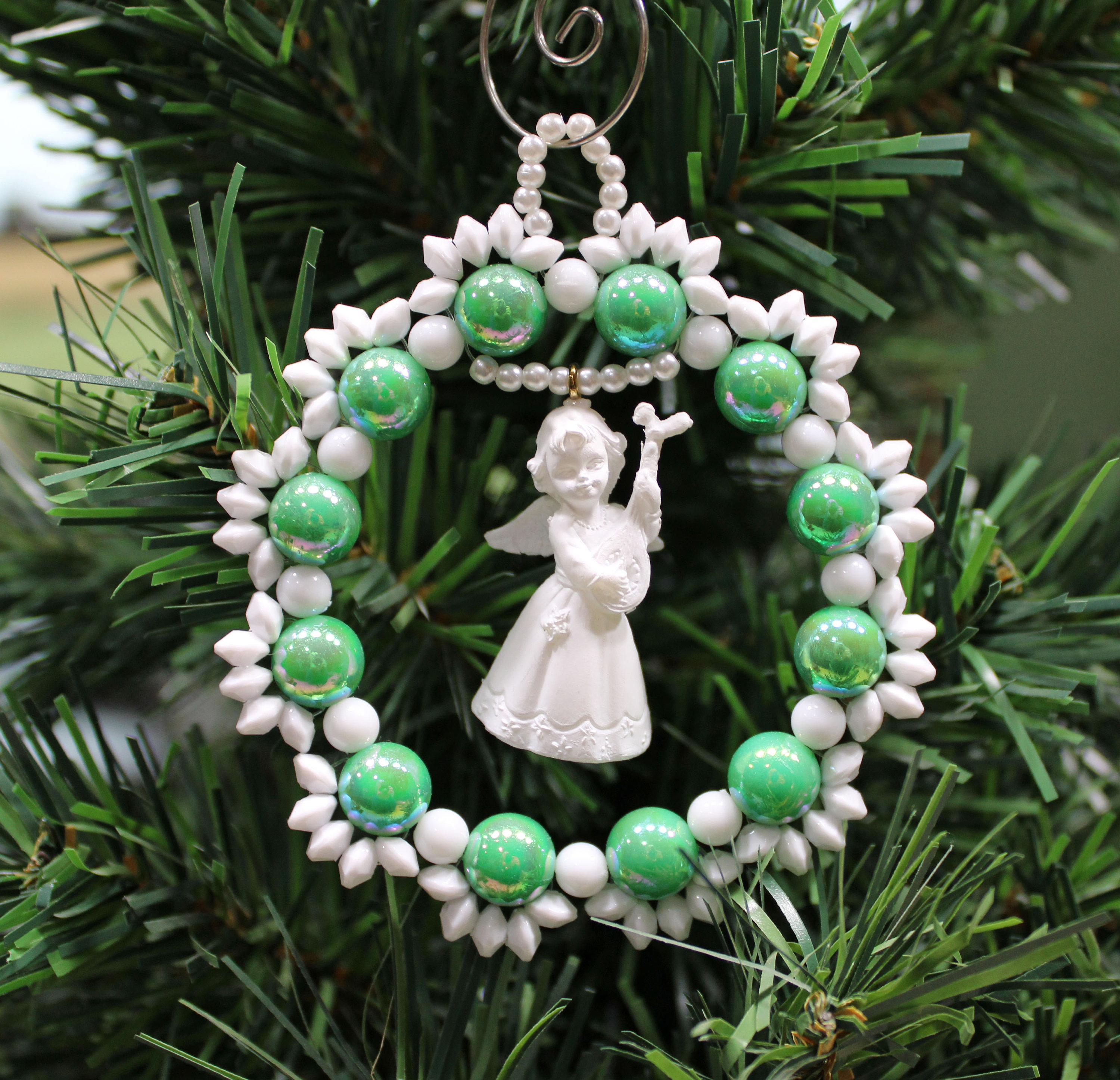 Corona con ángel Acento blanco - Etsy España