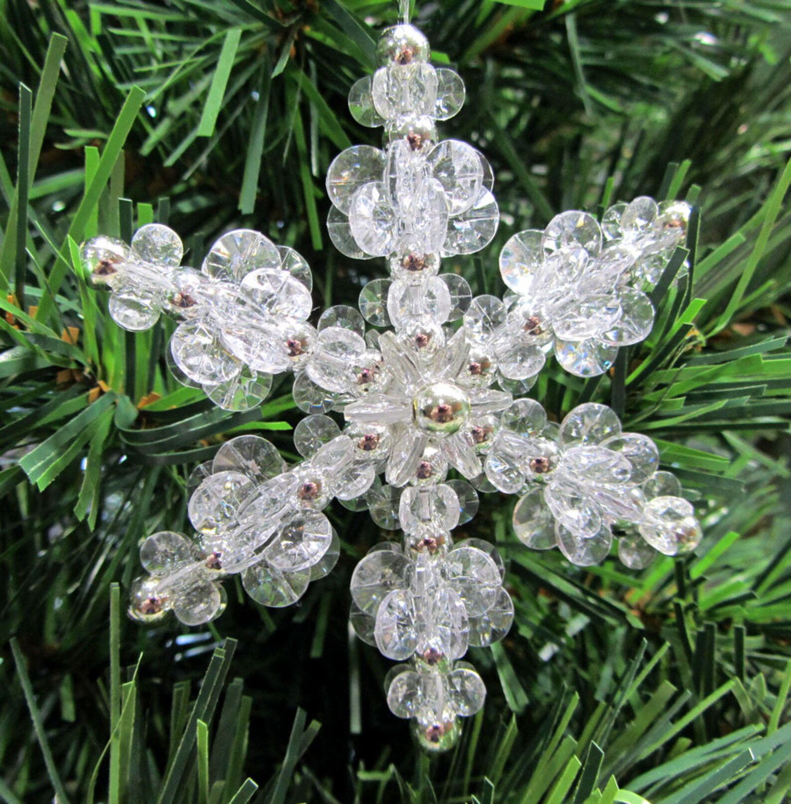 Snowflakes Crystal W/ Silver or Gold Accents 3 Sizes - Etsy