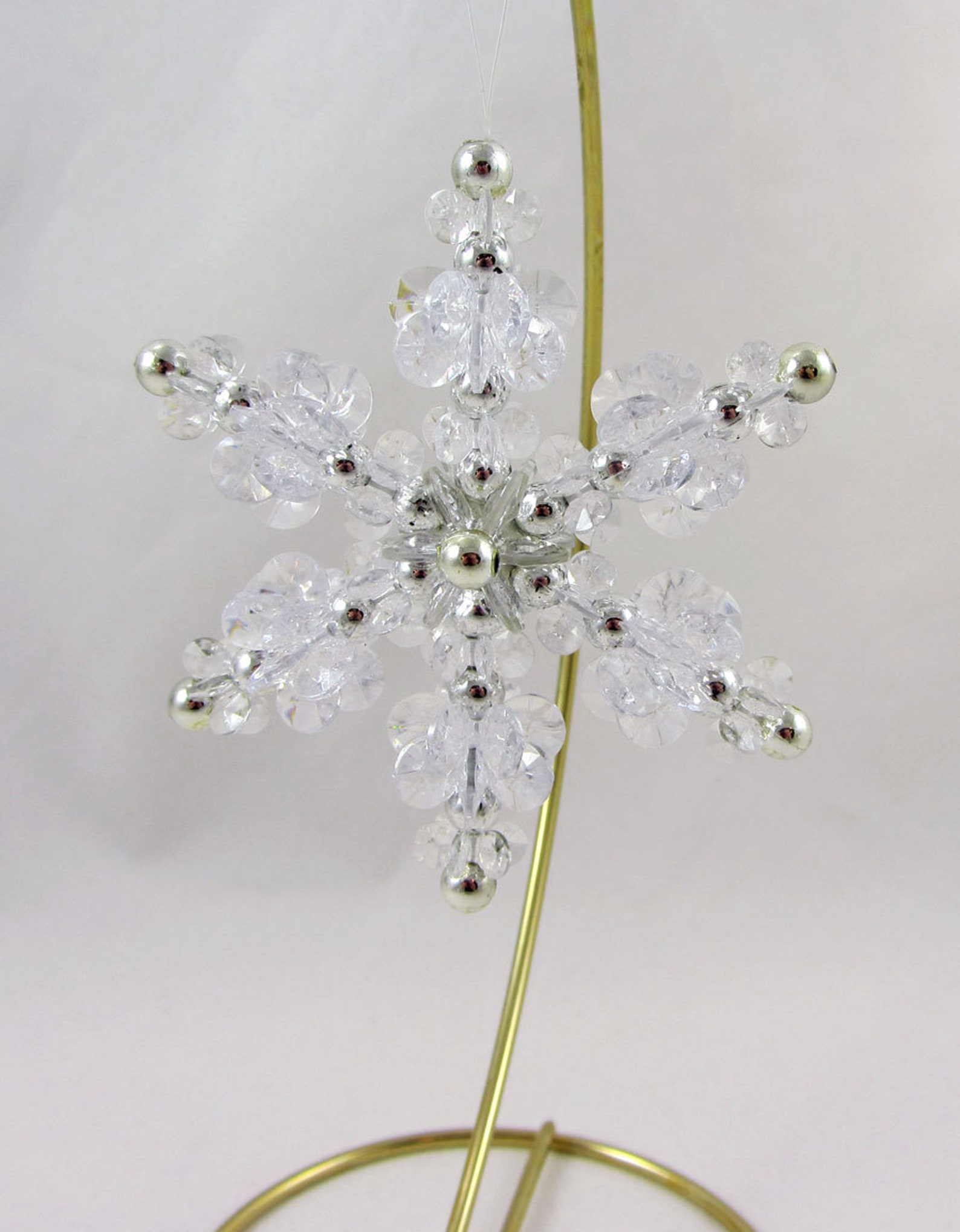 Snowflakes Crystal W/ Silver or Gold Accents 3 Sizes - Etsy