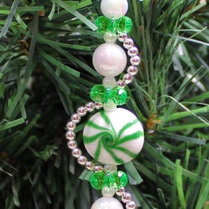Peppermint Candy Icicle Ornament - Etsy