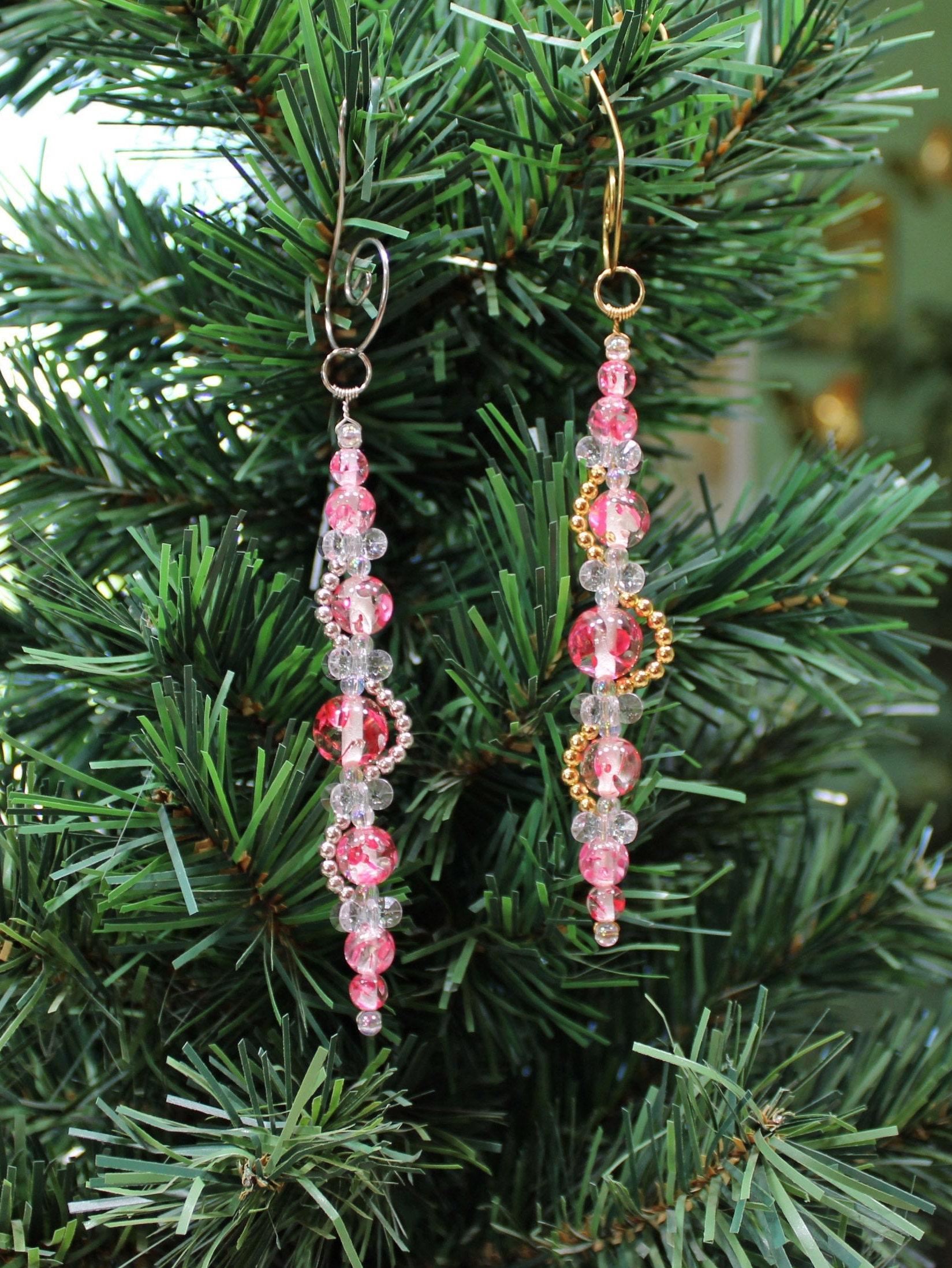 Icicles W/ Imitation Amber Resin Beads - Etsy