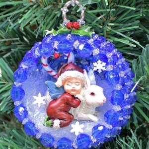 Scenes of Christmas - Large - Christmas Fairy With Bunny - Etsy