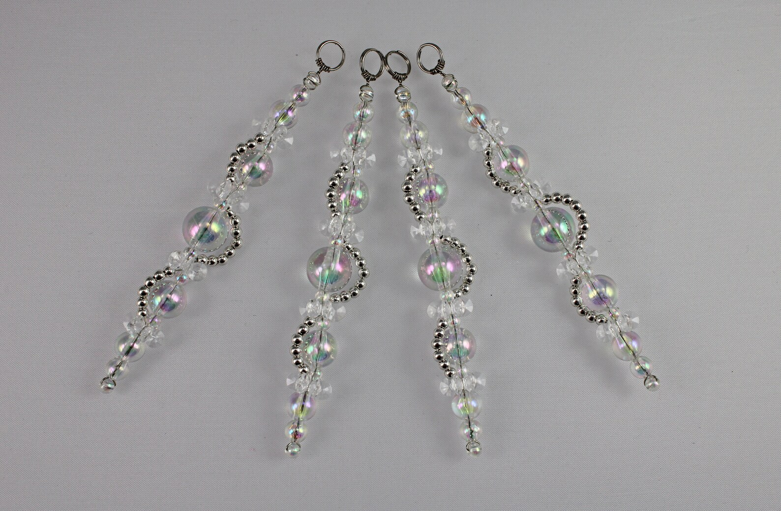 Beaded Iridescent Crystal Icicle - Etsy