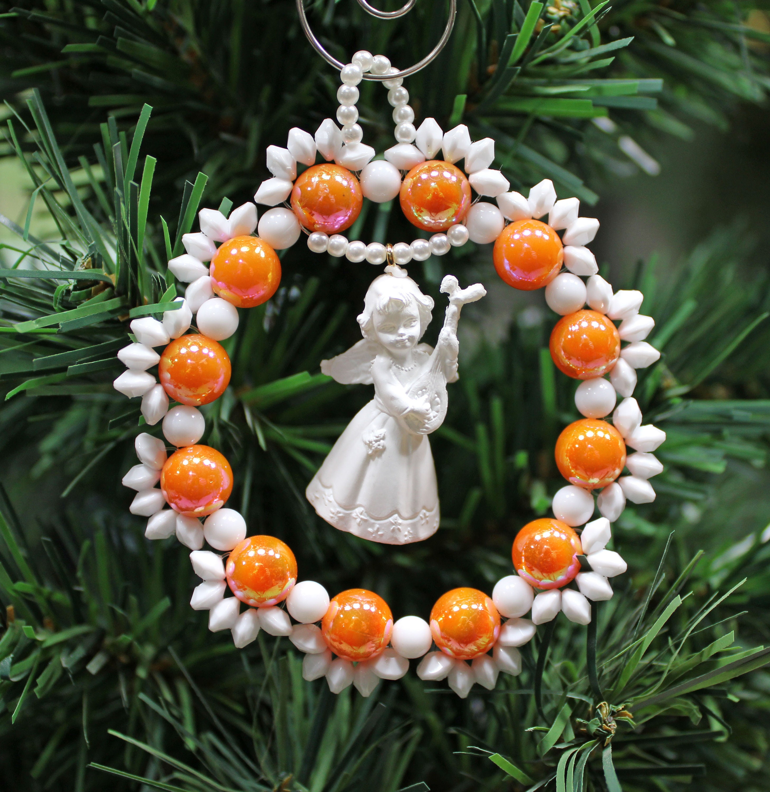 Corona con ángel Acento blanco - Etsy España