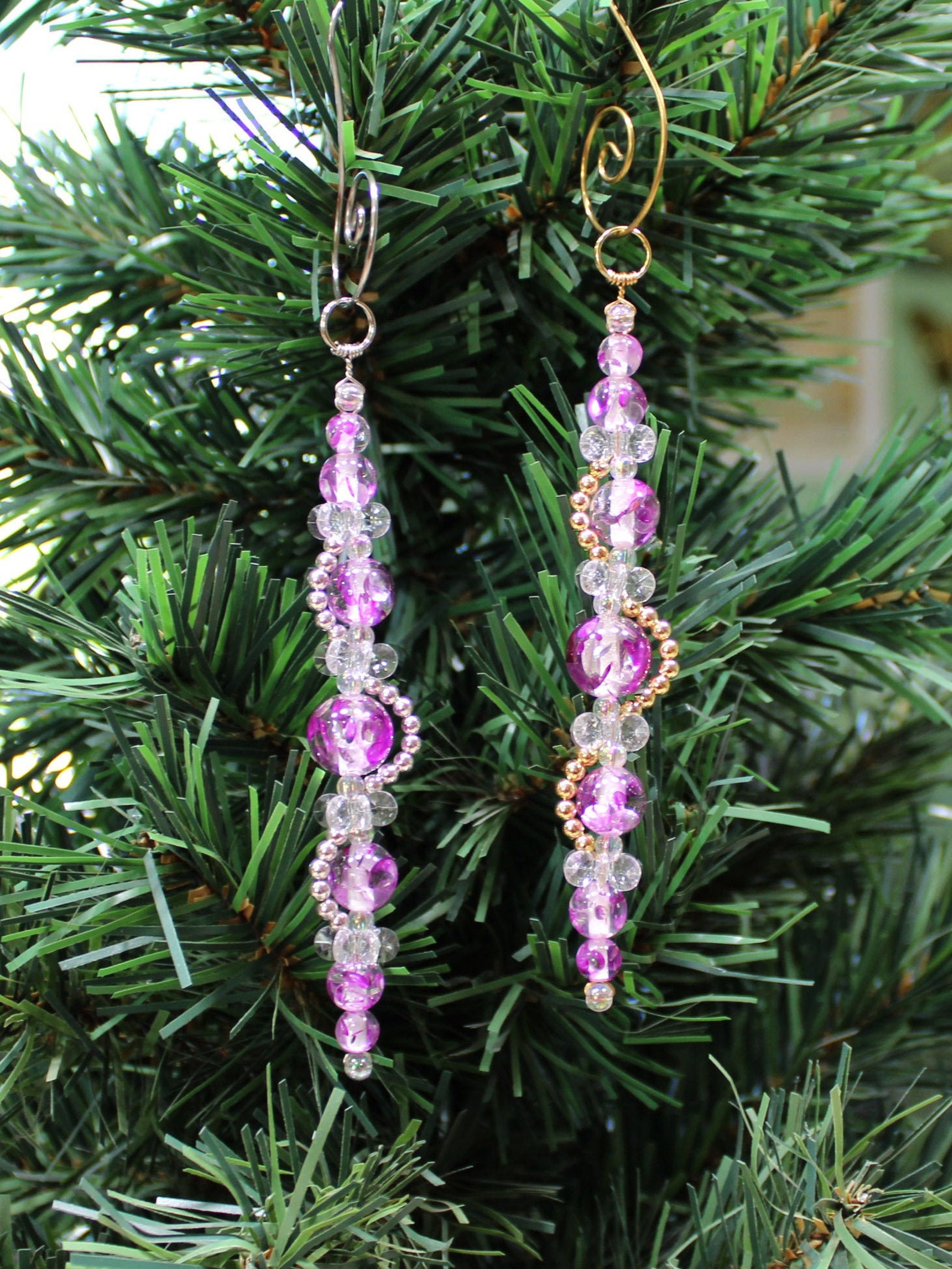 Icicles W/ Imitation Amber Resin Beads - Etsy