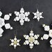 Snowflakes White W/ Silver or Gold Accents 3 Sizes - Etsy
