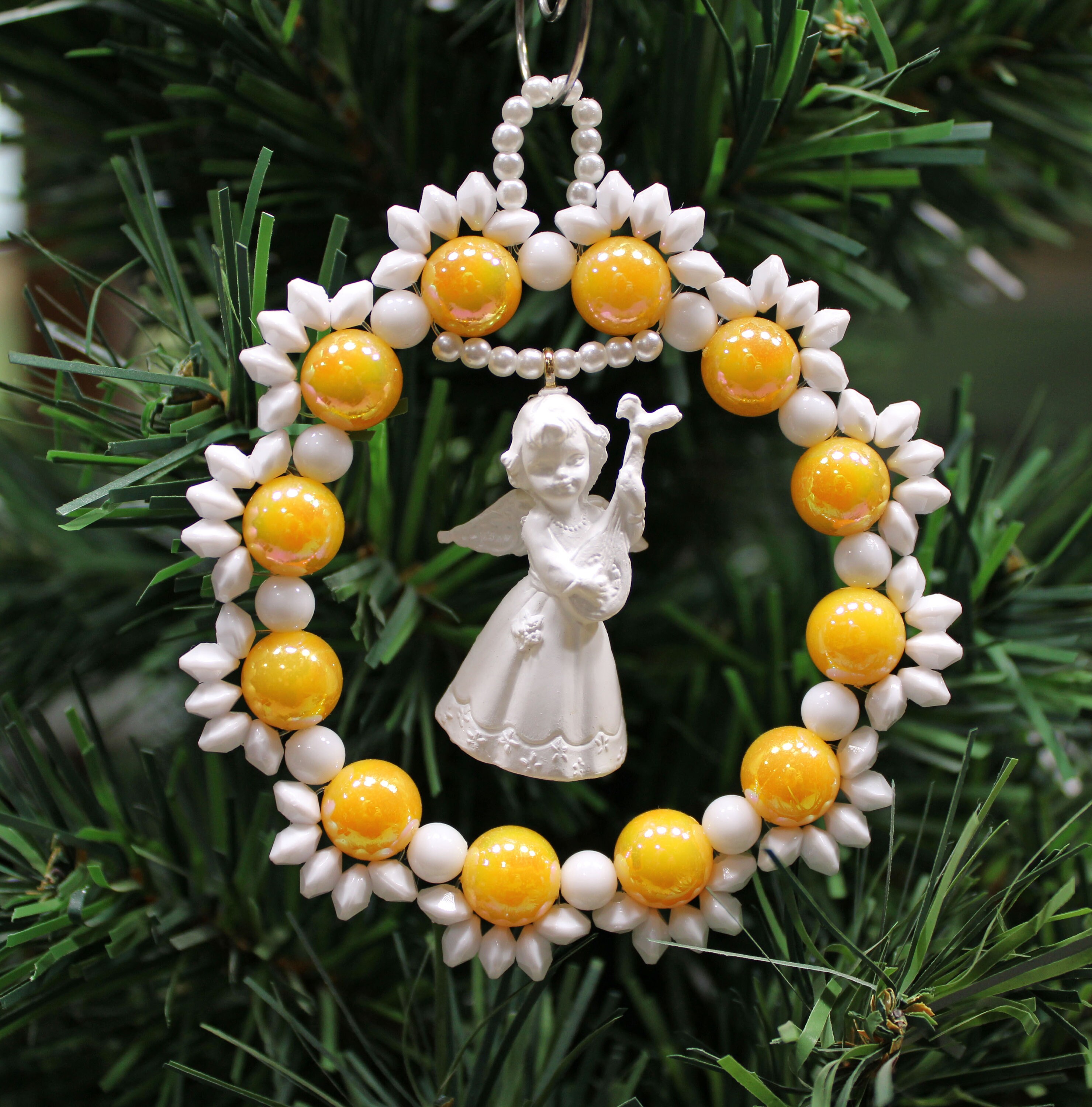 Corona con ángel Acento blanco - Etsy España