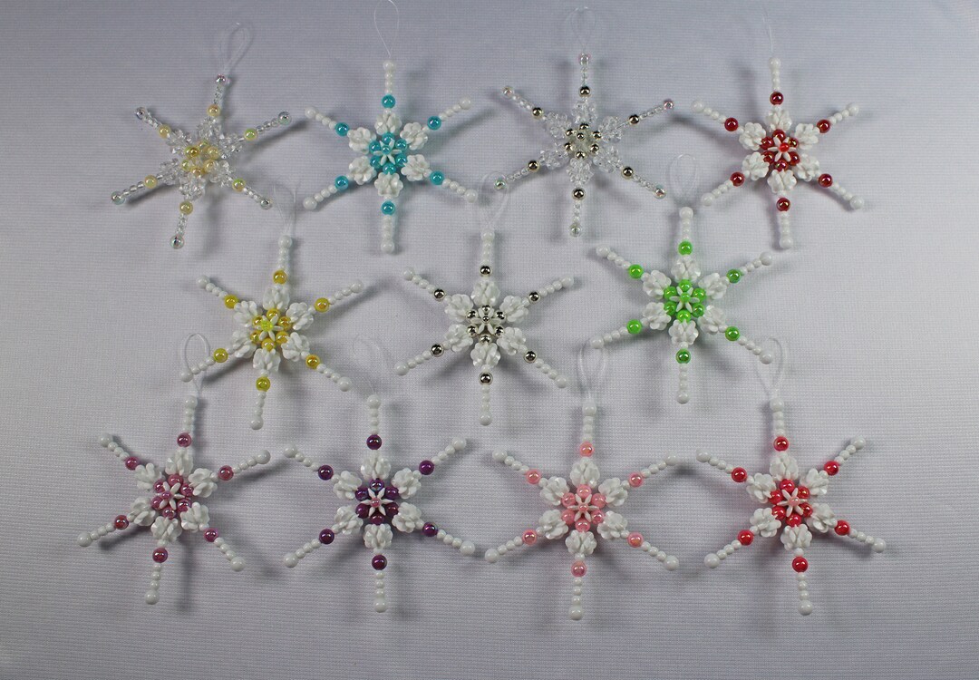 Pearl Snowflake Large - Etsy