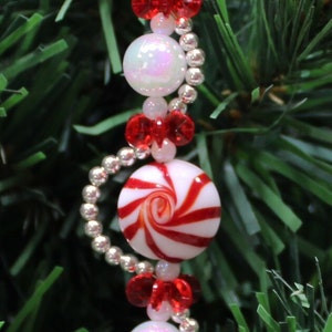 Peppermint Candy Icicle Ornament - Etsy