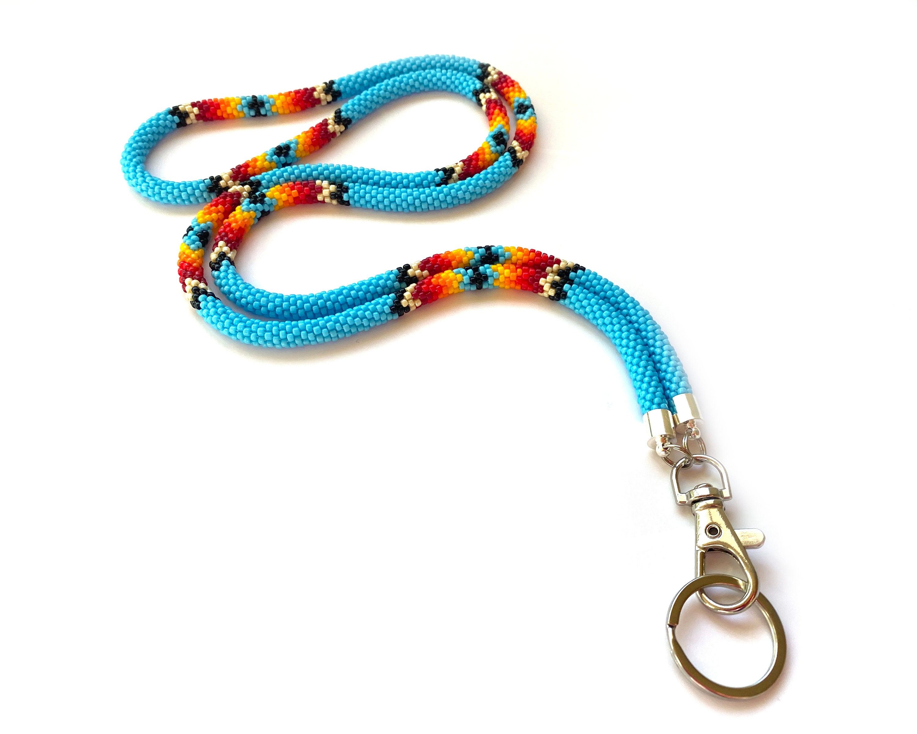 Ethnic Style Lanyard Native American Inspired Beaded Lanyard - Etsy