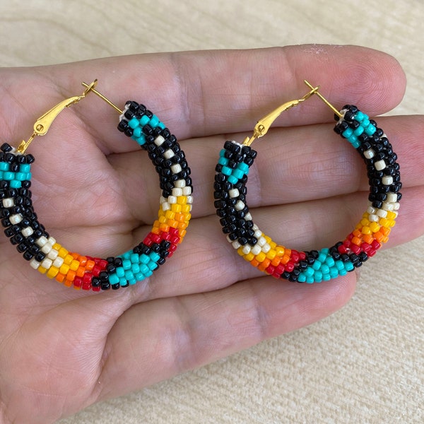 Native American Beaded Earrings - Etsy